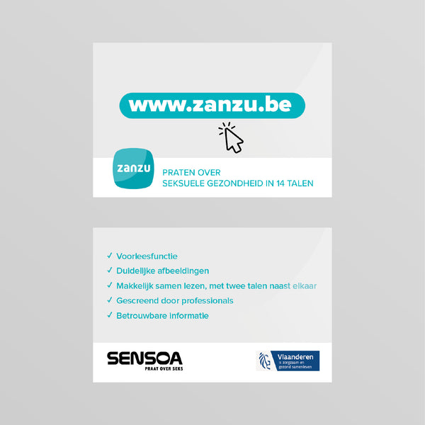 Zanzu.be Promotiekaartjes – Sensoa Shop